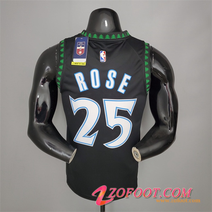 Ou Acheter Maillot Minnesota Timberwolves (Rose #25) 2018 Retro Noir